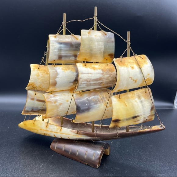 unbranded | Accents | Vintage Cow Bull Horn Pirate Sailing Ship Boat ...